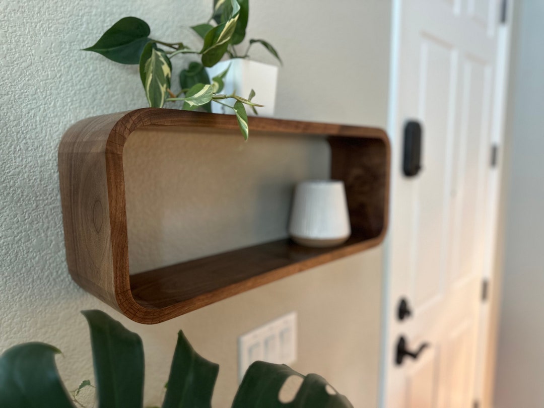 Curved Rectangle Floating Shelf - Etsy