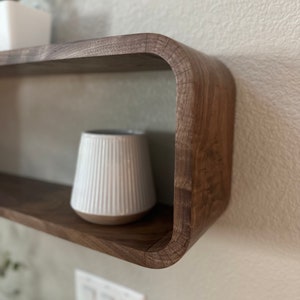 Curved Rectangle Floating Shelf - Etsy