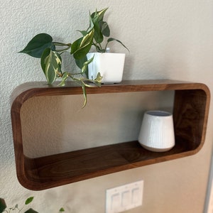 Curved Rectangle Floating Shelf - Etsy