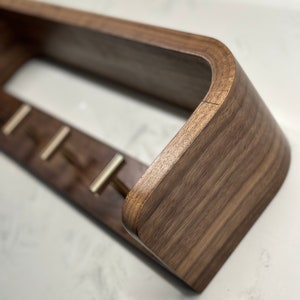 Key Rack/purse Rack/coat Rack With Curved Shelf - Etsy