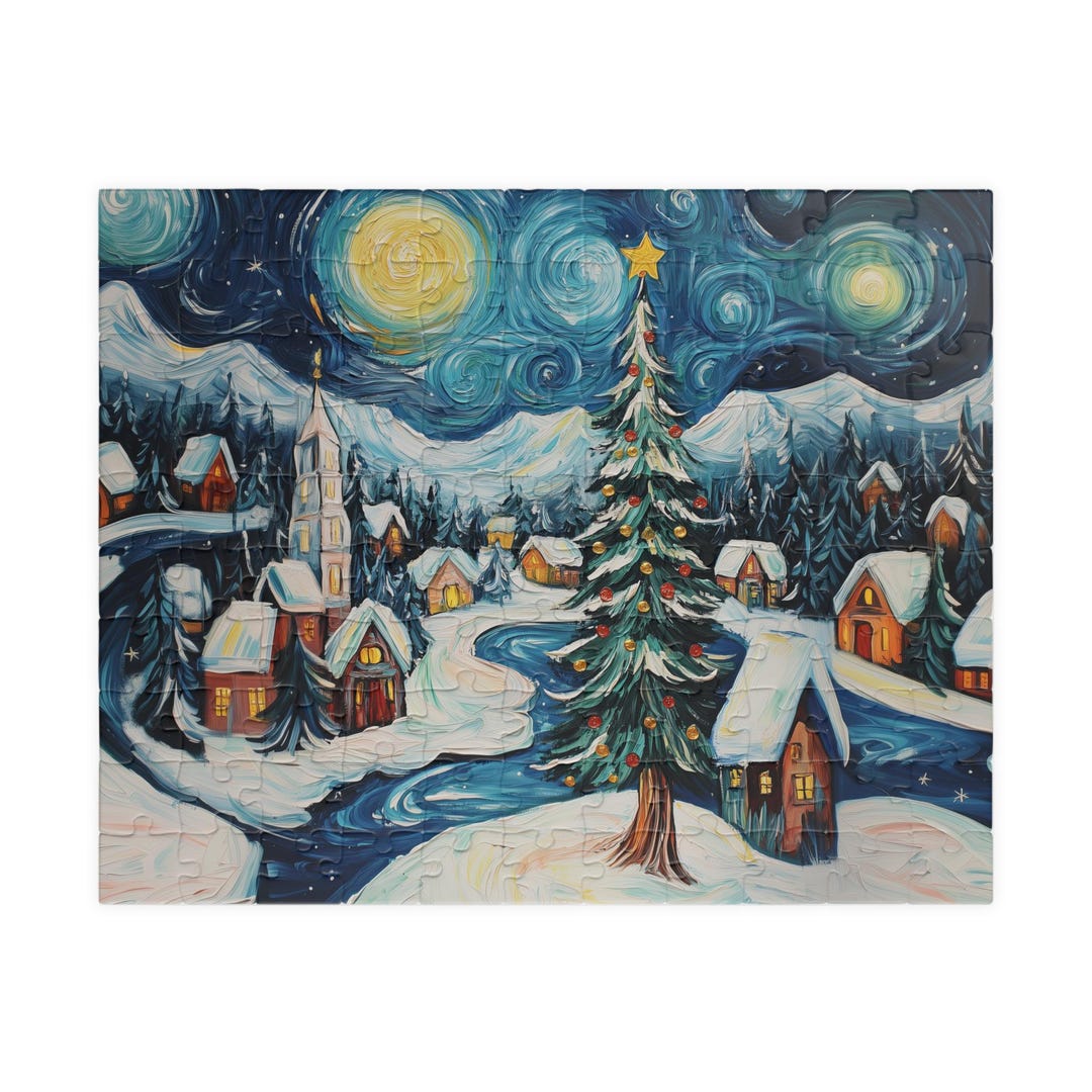 Festive Christmas Puzzle With Santa Claus and Holiday Decorations ...