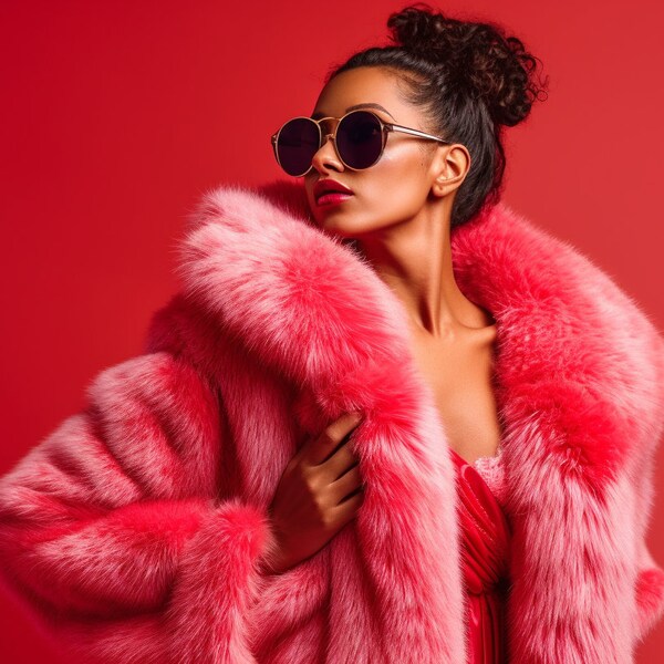 Pink Fur Coat - Etsy