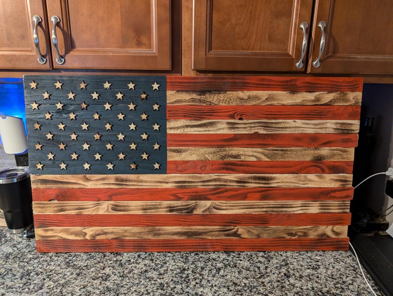 Rustic American Flag - Etsy