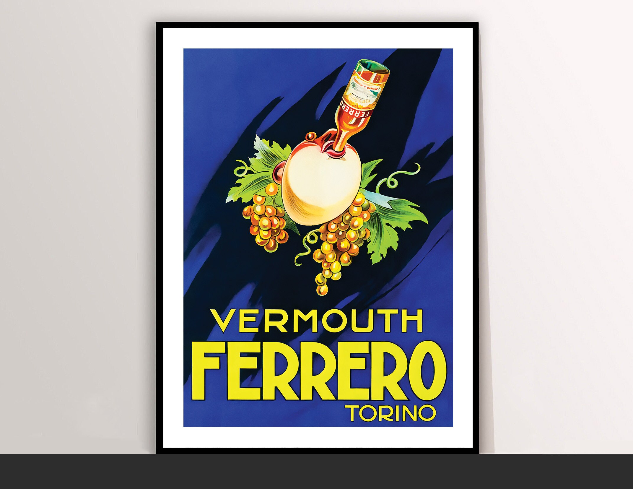 Vermouth Ferrero, Torino Vintage Food&drink Poster Art Deco, Canvas ...