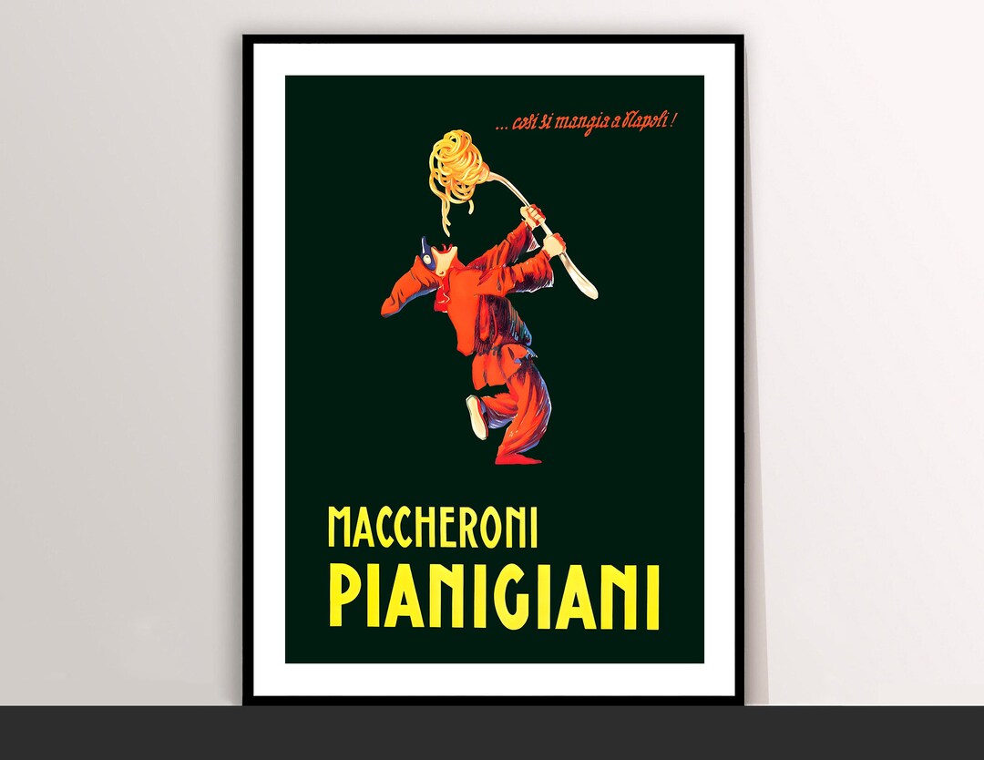 Maccheroni Pianigiani Vintage Food&drink Poster Art Deco - Etsy