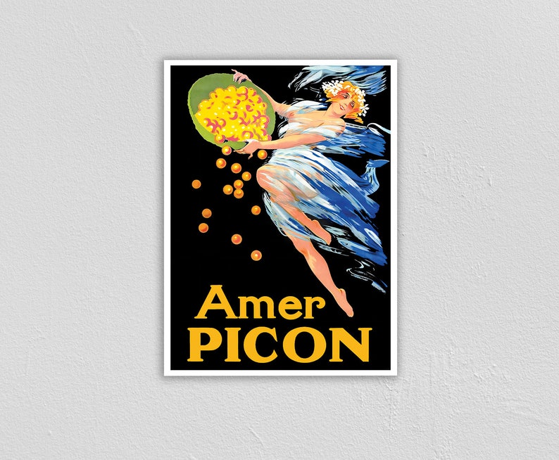 Amer Picon Vintage Food&drink Poster Art Deco, Canvas Print, Gift Idea ...