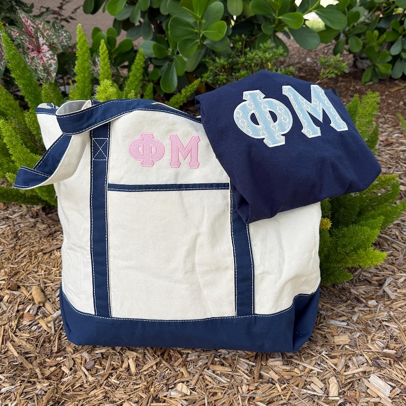 Sorority EMBROIDERED Tote Bag Custom Greek Bag Big Little Gift Bag - Etsy