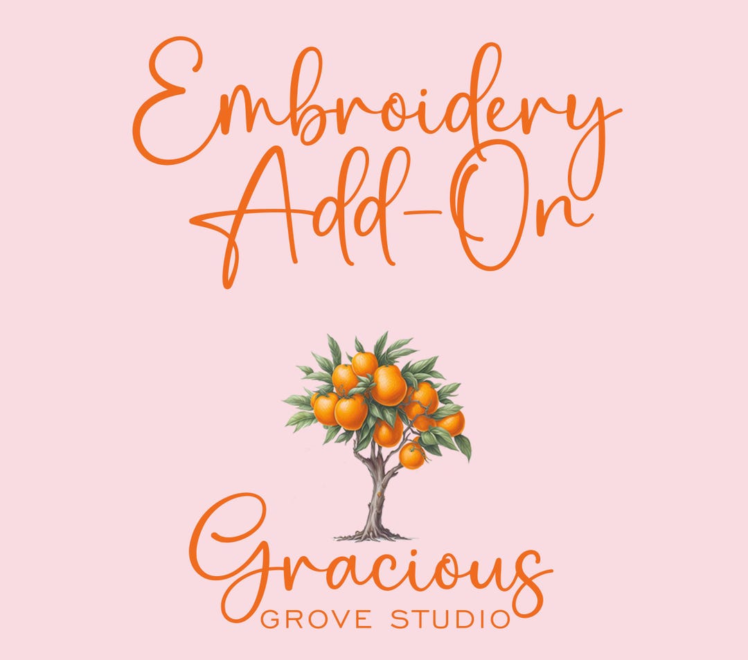 Embroidery Add-on Additional Wording or Design - Etsy