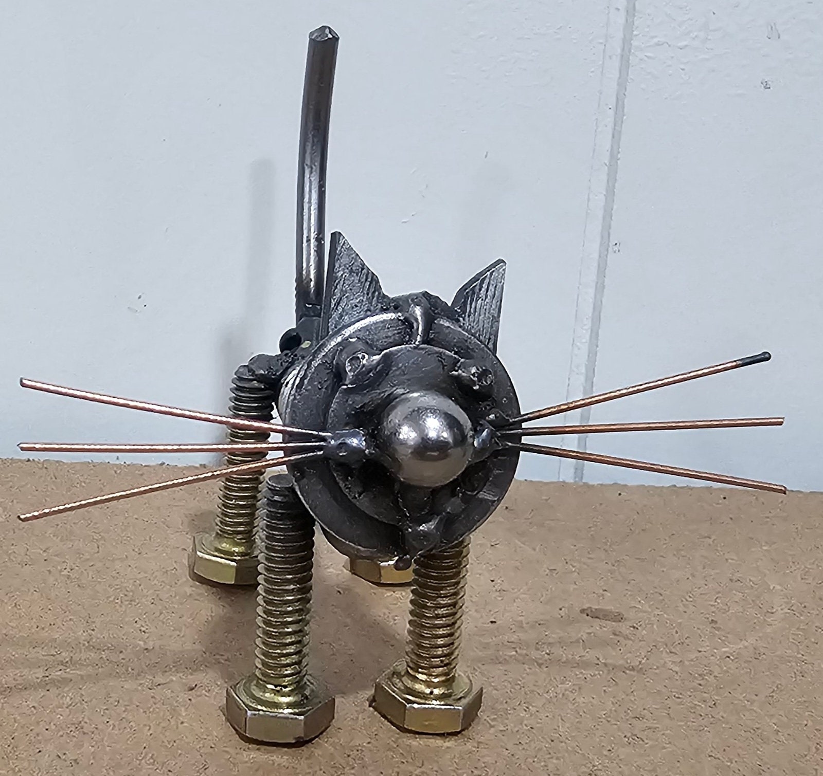Cat Welded Metal Art, Made Out of Nuts and Bolts - Etsy
