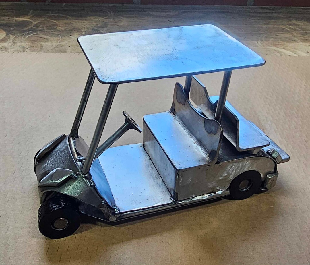 Golf Cart Metal Art, Welded Art, Made Out of Nuts and Bolts - Etsy