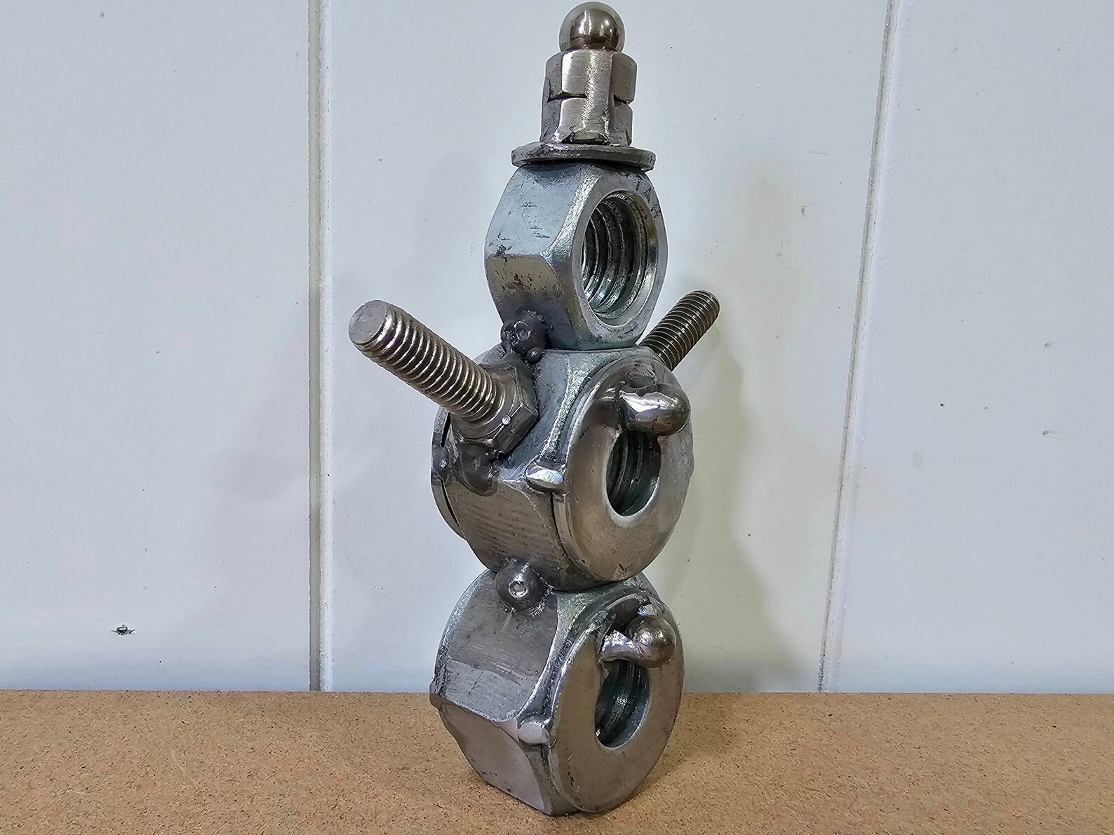 Snowman Made Out of Nuts and Bolts, Metal Art, Welded Art, Winter Decor ...