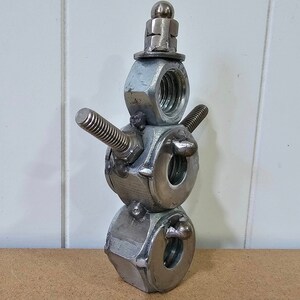 Snowman Made Out of Nuts and Bolts, Metal Art, Welded Art, Winter Decor ...