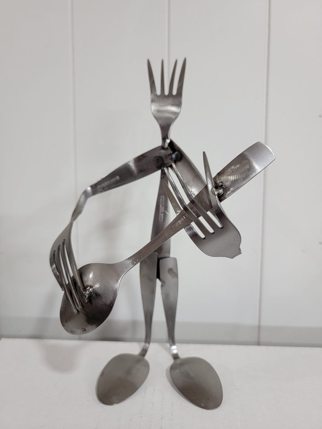 Guitar Player, Made With Spoons and Forks, Metal Art - Etsy