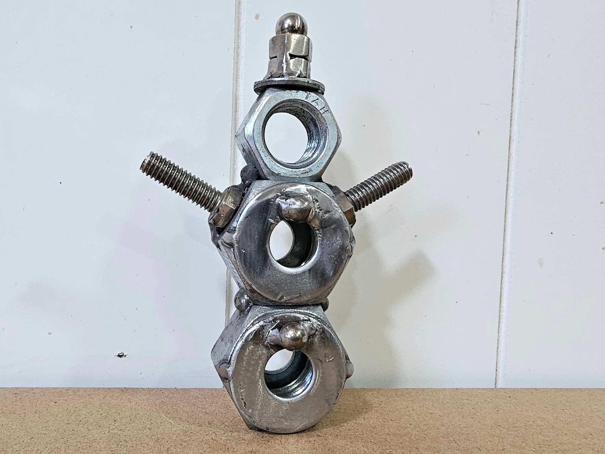 Snowman Made Out of Nuts and Bolts, Metal Art, Welded Art, Winter Decor ...