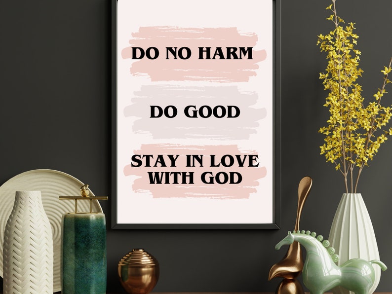 3 Simple Rules Christian Wall Art Do No Harm Do Good United Methodist ...