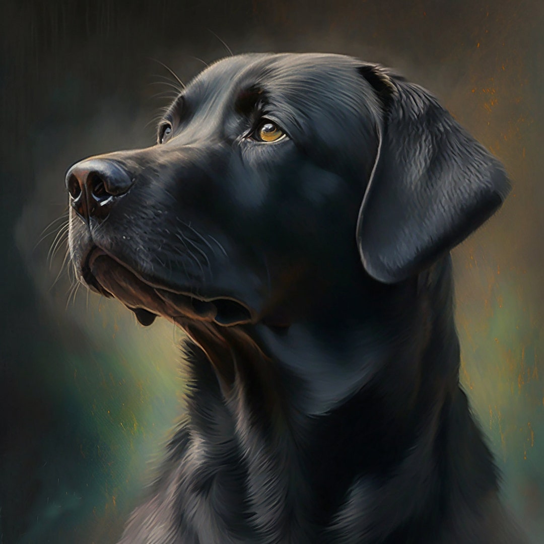 5 Black Lab Oil Paintings - Etsy