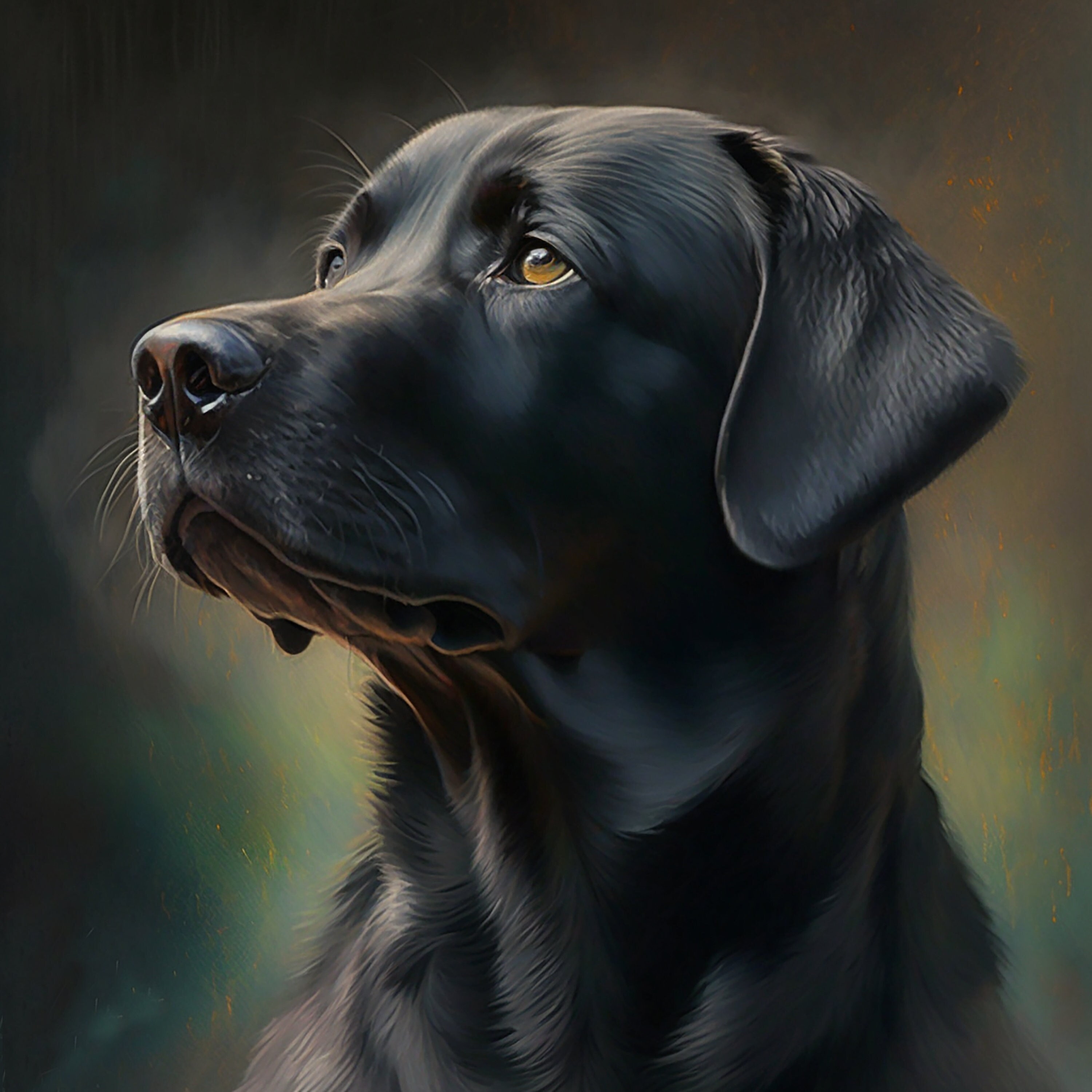 5 Black Lab Oil Paintings - Etsy