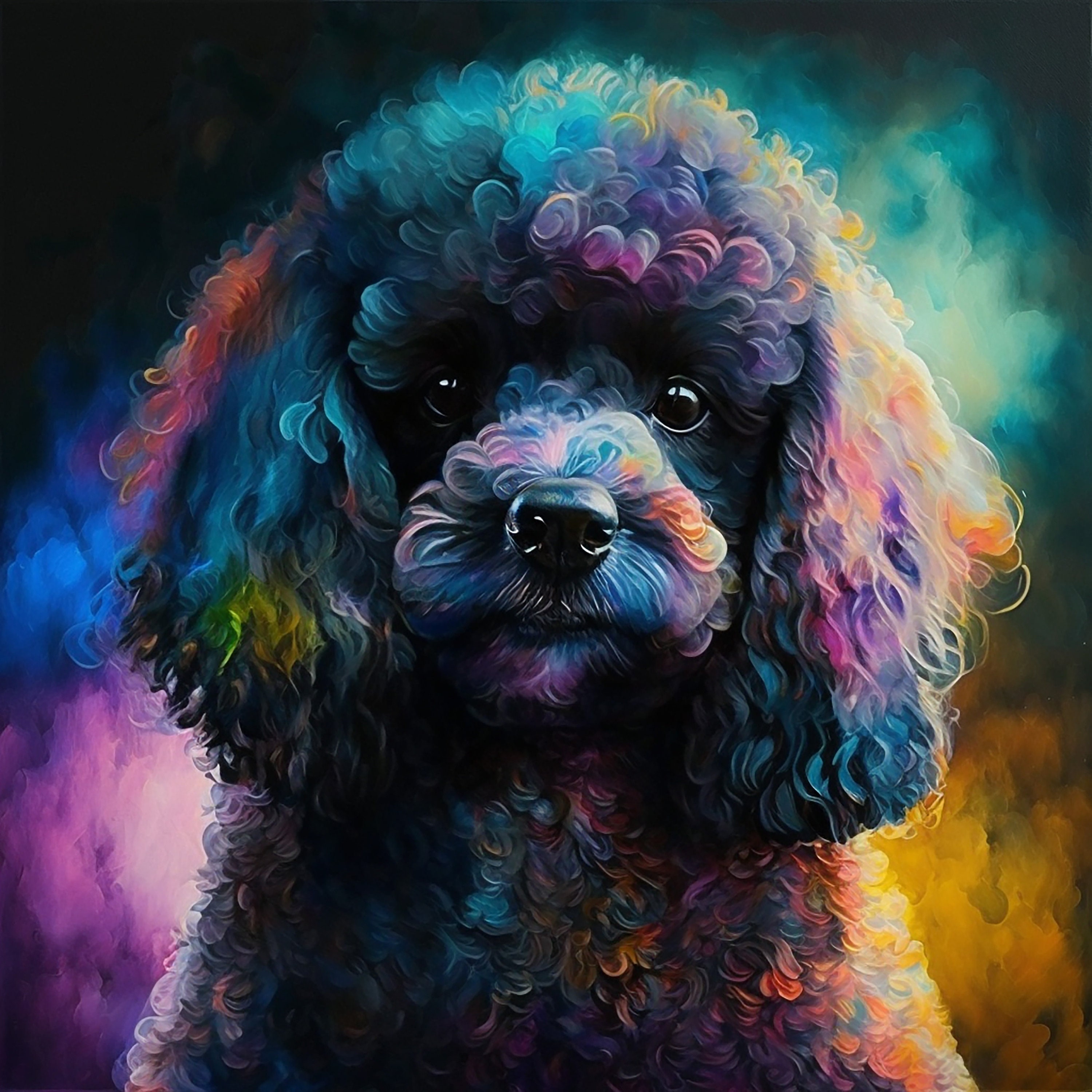 5 Poodle Oil Paintings - Etsy