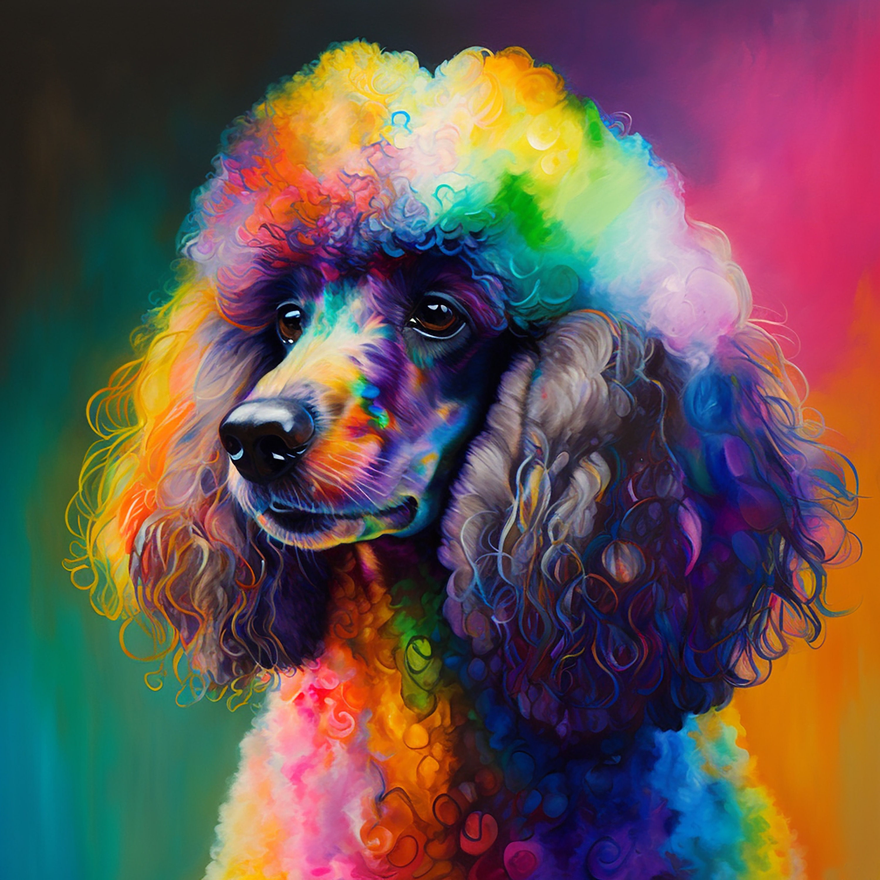 5 Poodle Oil Paintings - Etsy