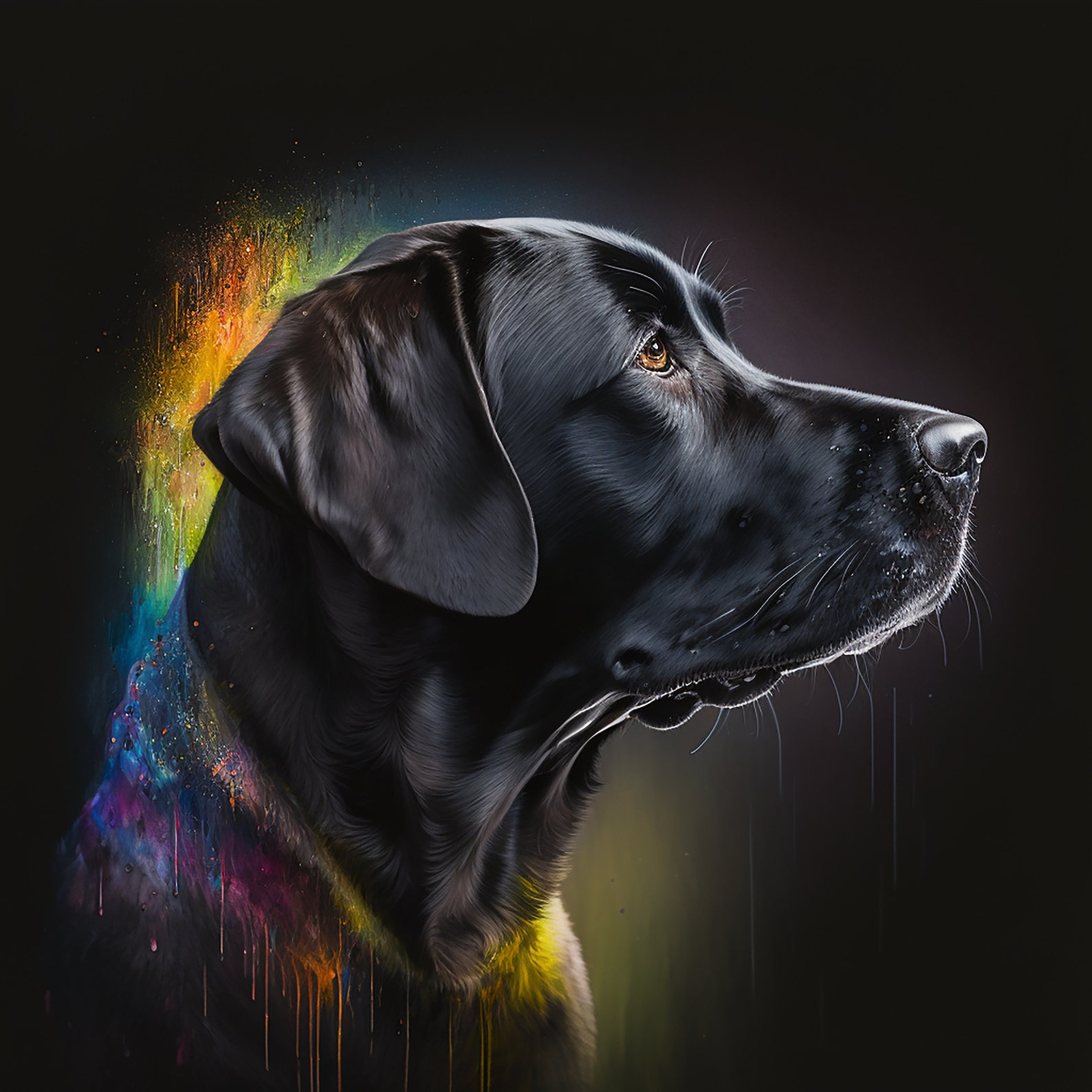 5 Black Lab Oil Paintings - Etsy