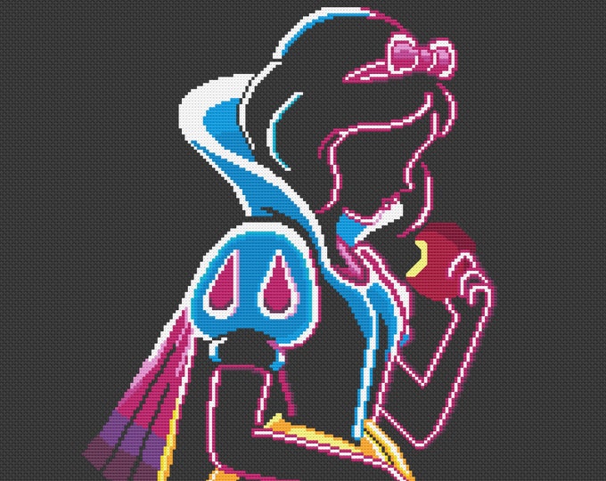 Princess Biting the Apple - PDF Cross Stitch Pattern, 137 X 164 ...