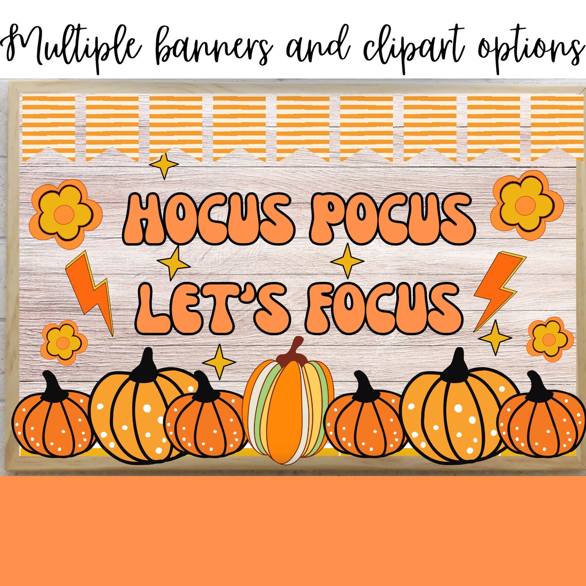 Fall/halloween Bulletin Board Kit Retro Halloween Classroom - Etsy