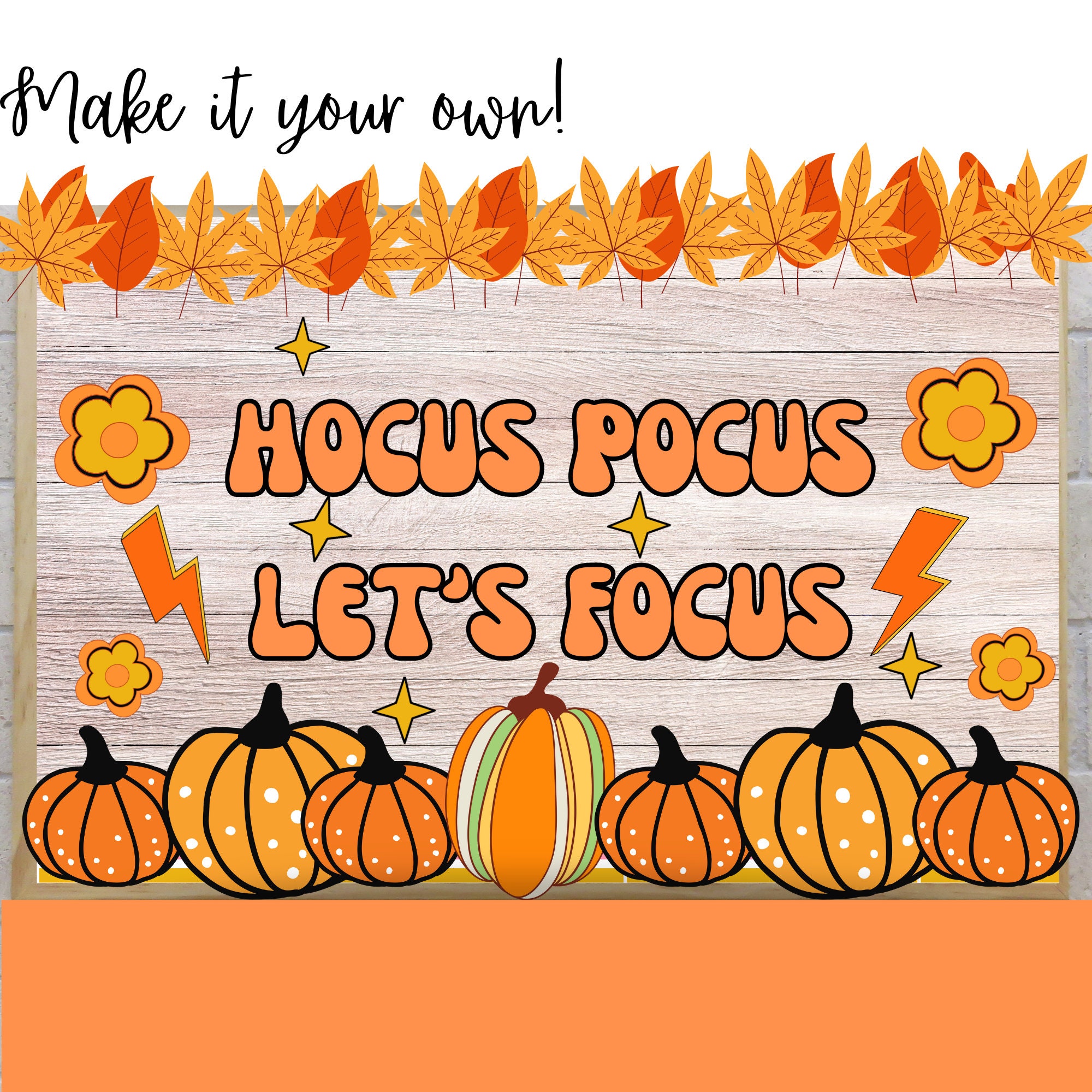 Fall/halloween Bulletin Board Kit Retro Halloween Classroom - Etsy