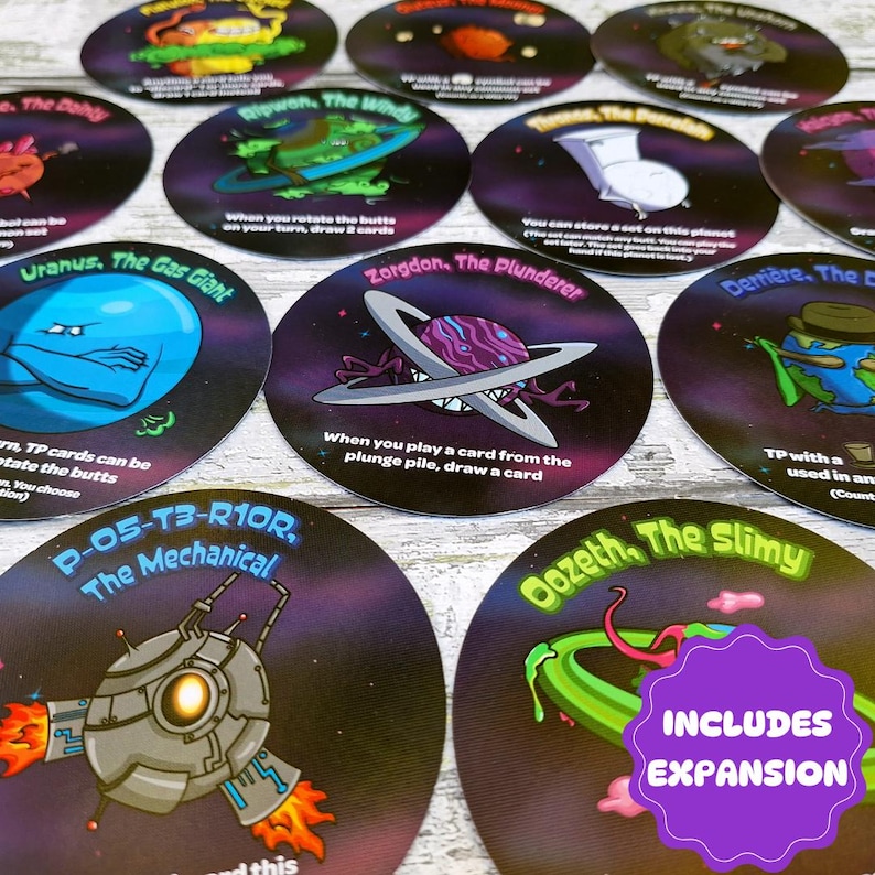 Butts in Space Galactic Edition - Funny 2-4 Player Card Game - Includes ...