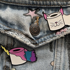Toilet Paper Enamel Pin Blind Box - Etsy
