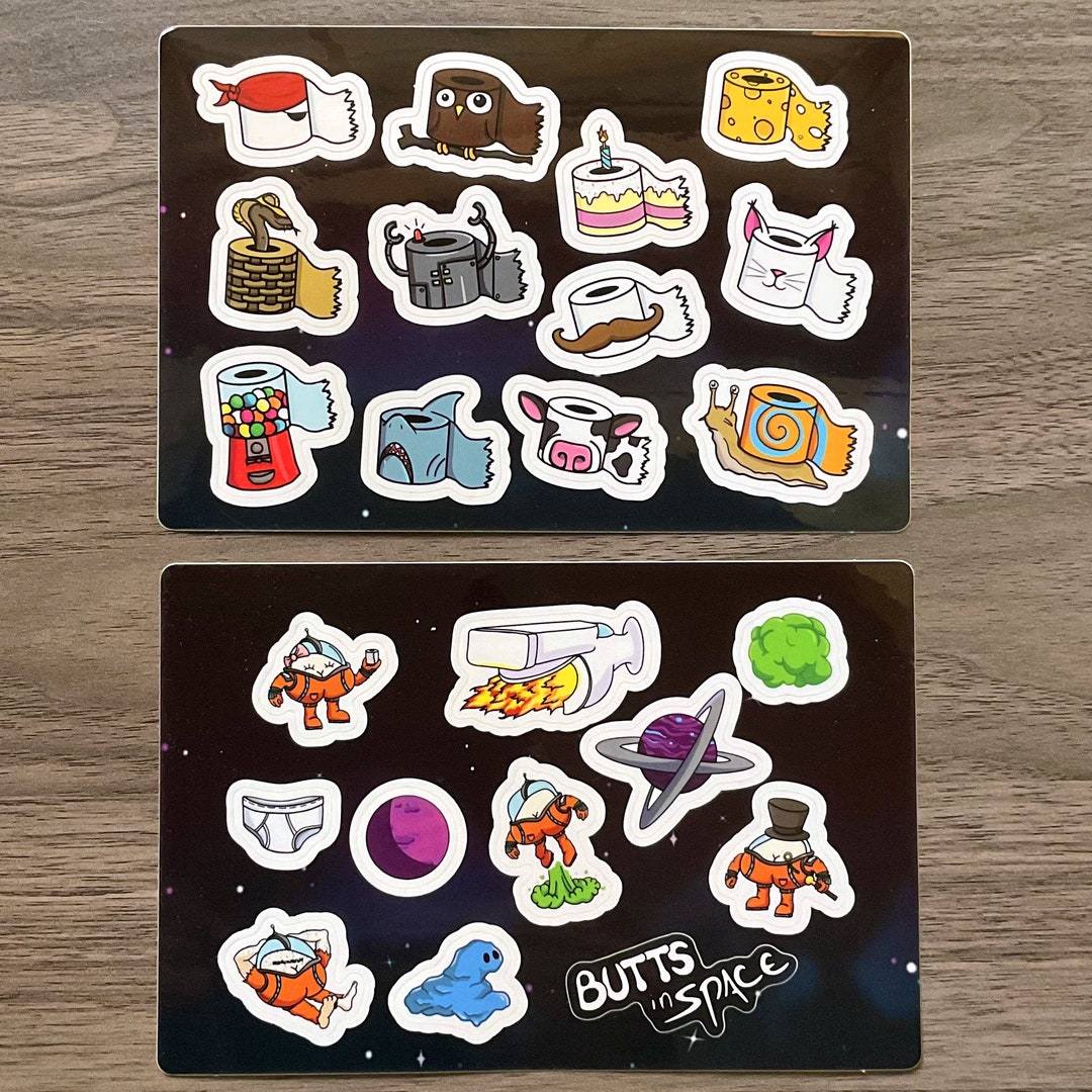 Butts in Space Sticker Sheets - Etsy