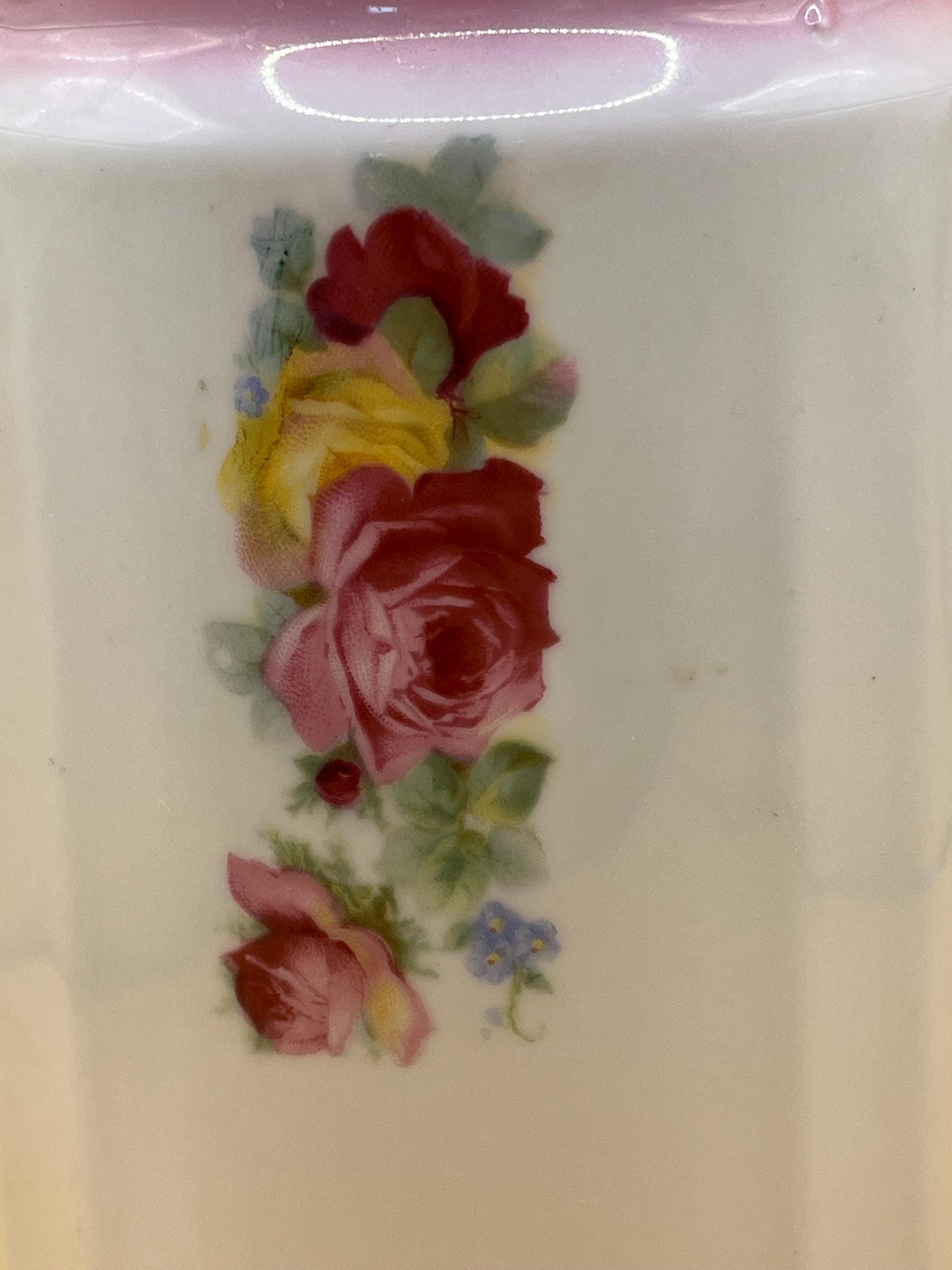 Vintage German Ceramic Rose Pitcher - Etsy