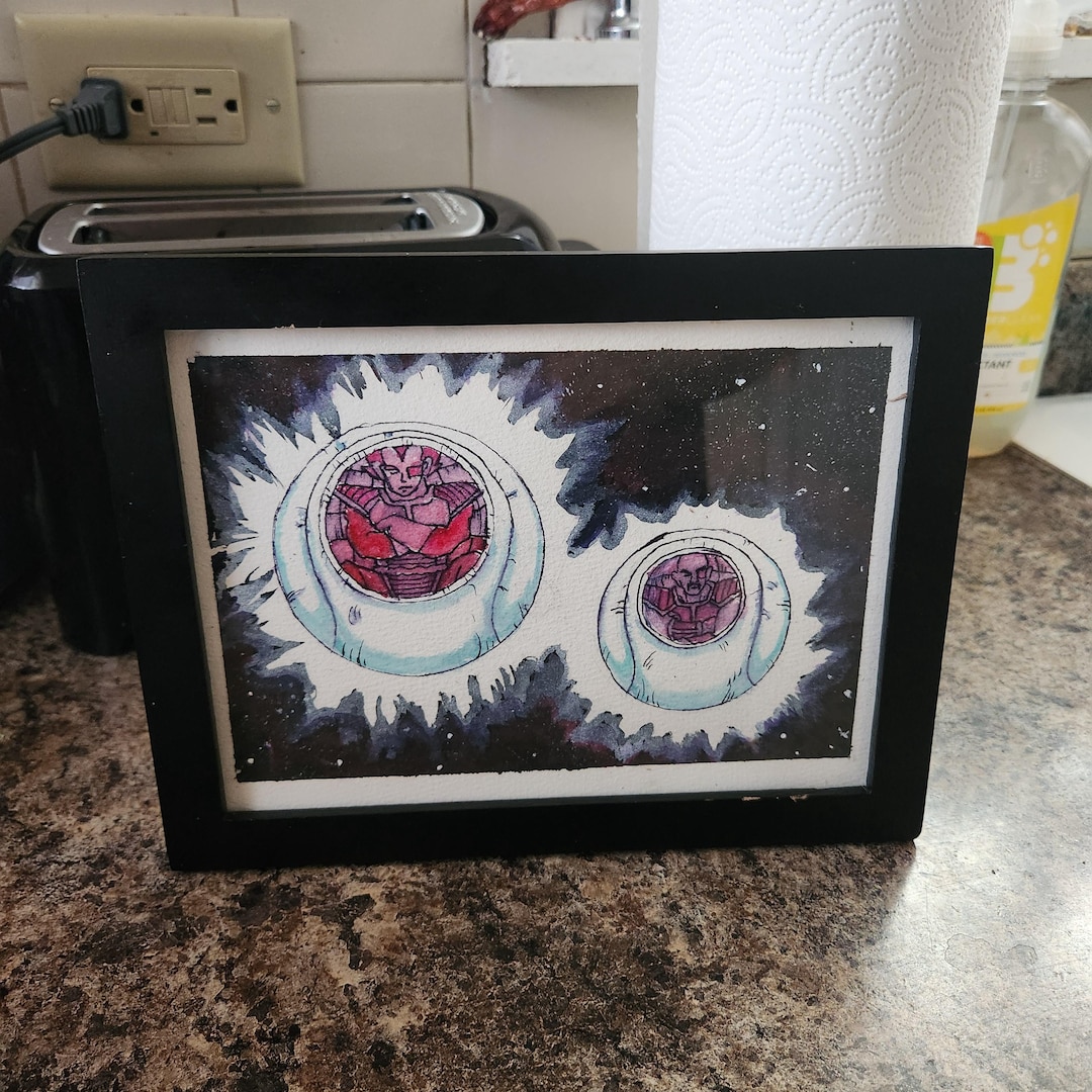 Hand Painted Dragonball Z Painting Vegeta and Napa Saiyan Saga - Etsy