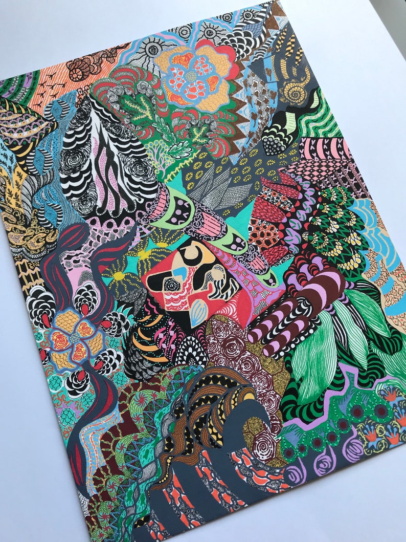 Original Drawing Extinction 21 Cm / 28 Cm - Etsy