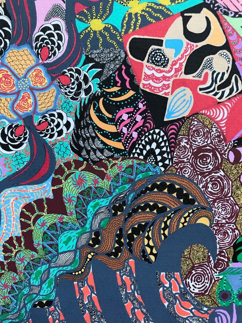 Original Drawing Extinction 21 Cm / 28 Cm - Etsy