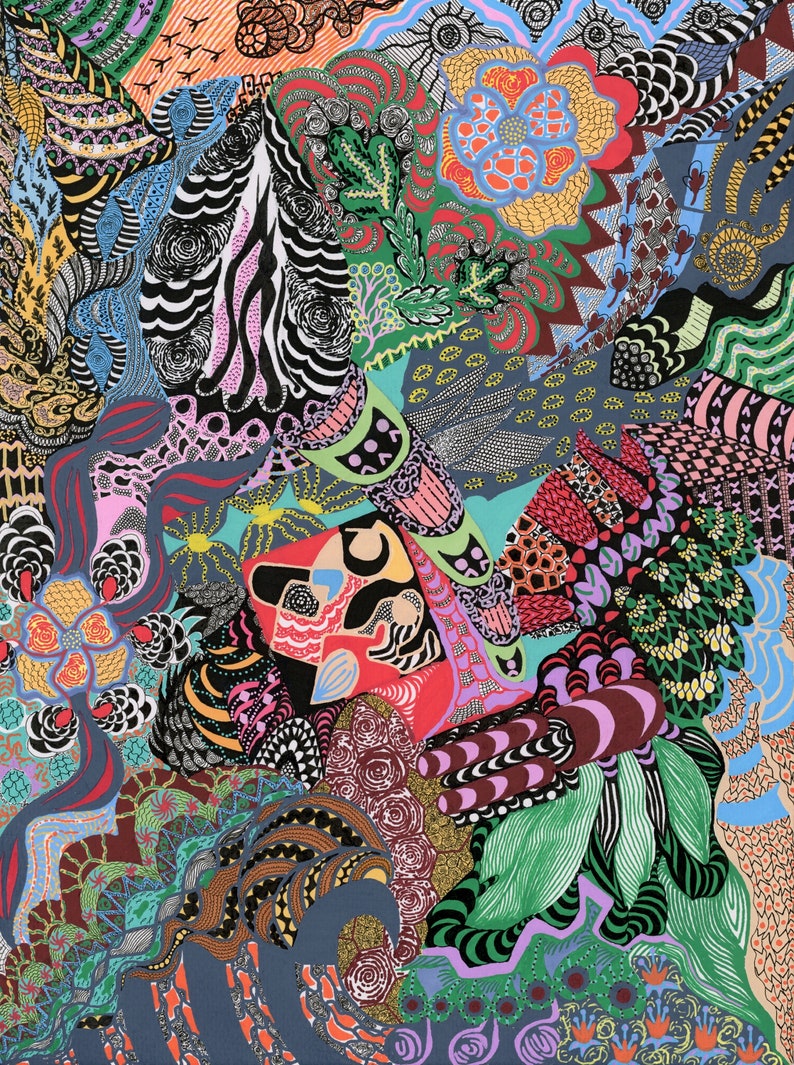 Original Drawing Extinction 21 Cm / 28 Cm - Etsy