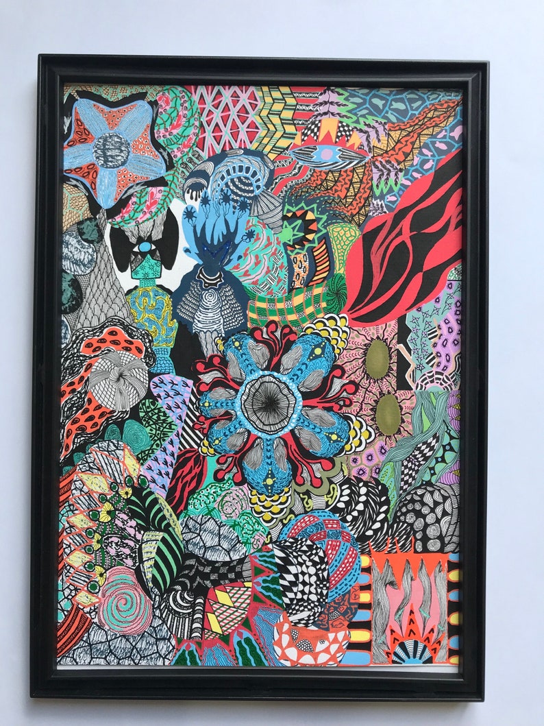 Original Drawing Dark Side 21 Cm/28 Cm - Etsy