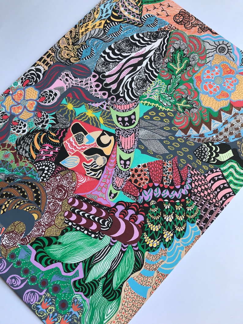 Original Drawing Extinction 21 Cm / 28 Cm - Etsy