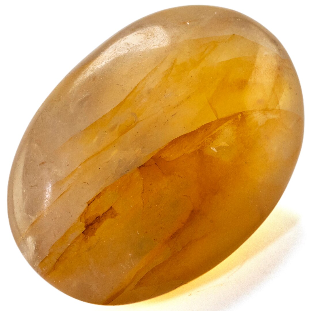 KALIFANO Golden Healer's Quartz Palm Stone With Harmonizing Energy ...