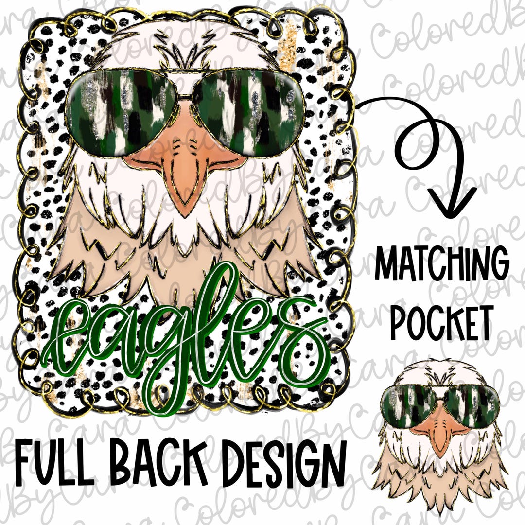 Eagles Preppy Mascot Coquette Png Girls Preppy Eagles Design Dtf Green ...
