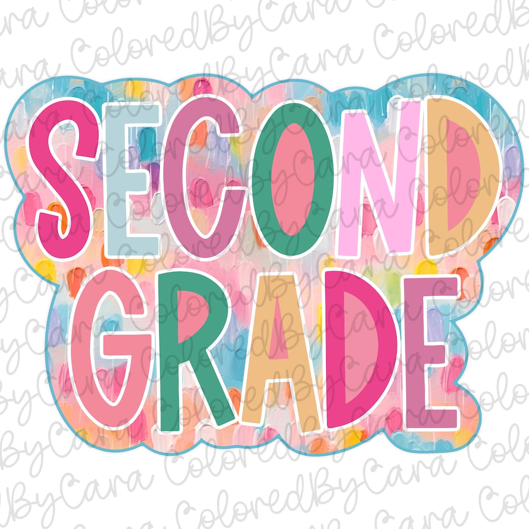 Second Grade PNG/ Back to School Png/ Elementary Png/ School Png ...