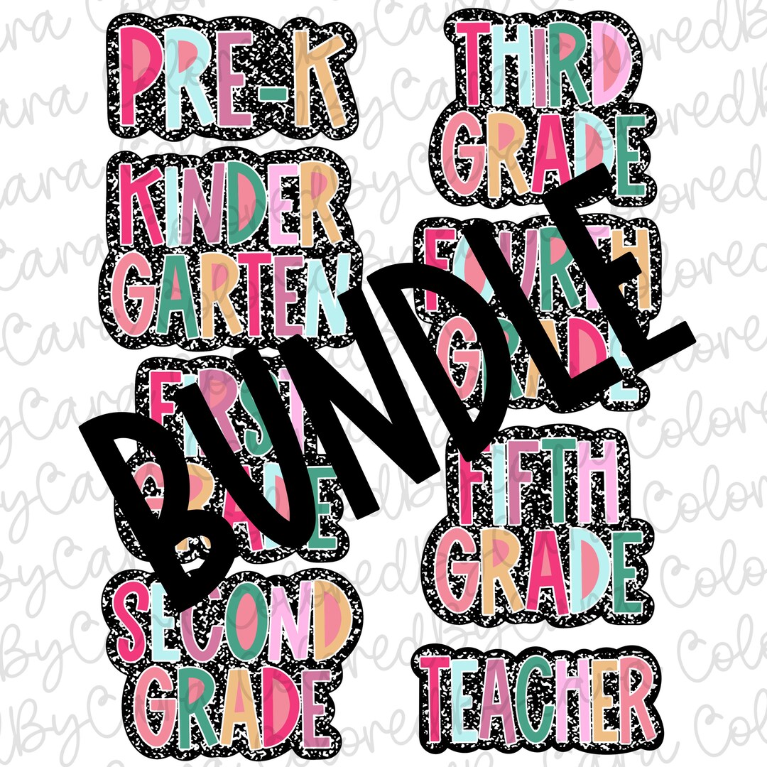 Back to School Bundle PNG/ Back to School Png/ Pre-k Png/ School Png ...