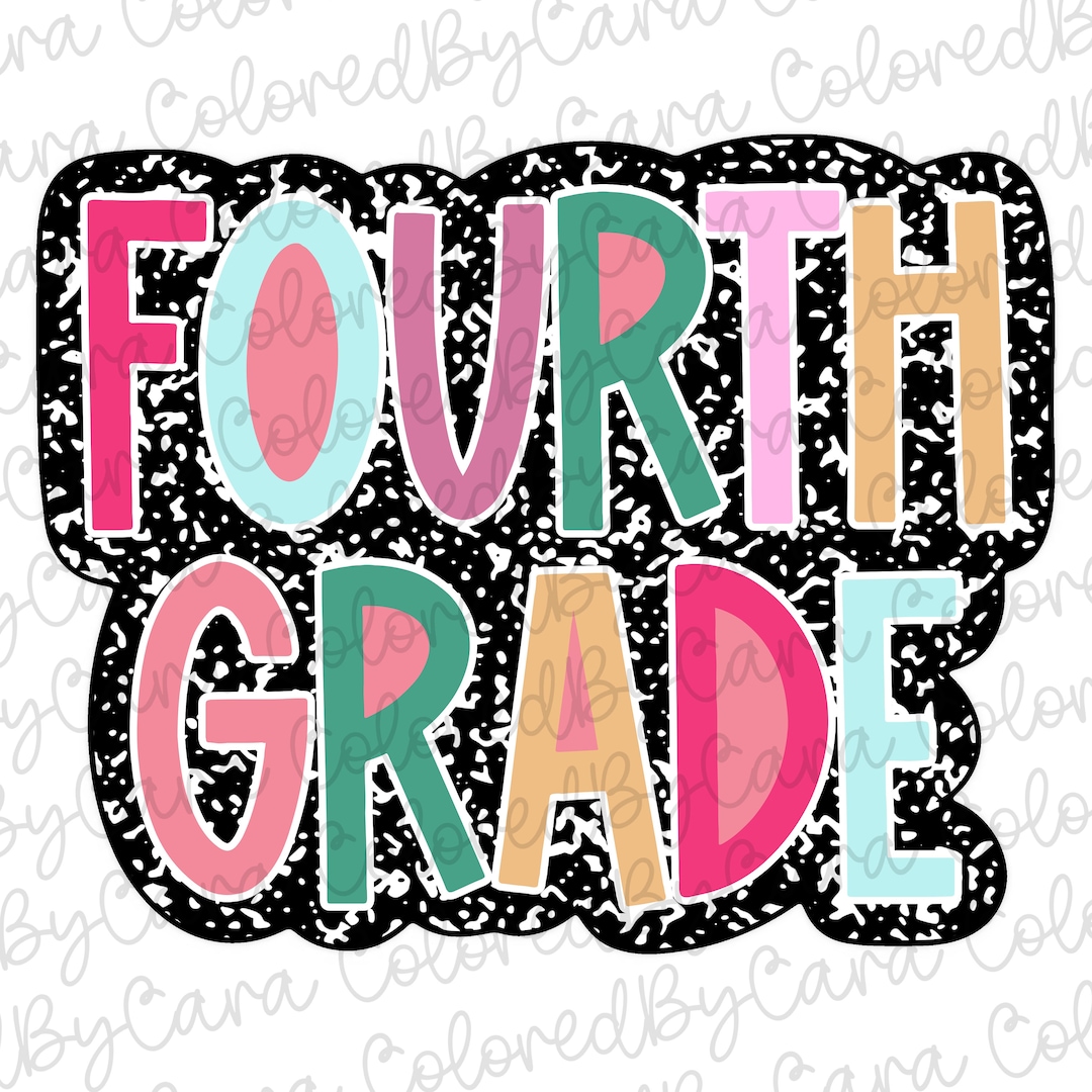 Fourth Grade PNG/ Back to School Png/ Elementary Png/ School Png ...