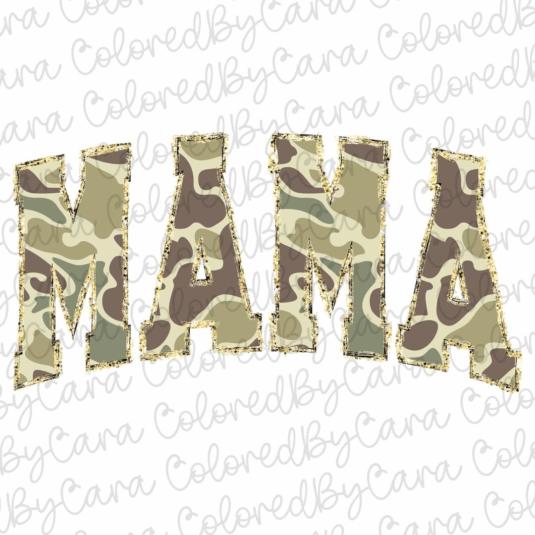 Camo Mama Gold Glitter Png Coquette Mama Png Colorful Brushstroke ...