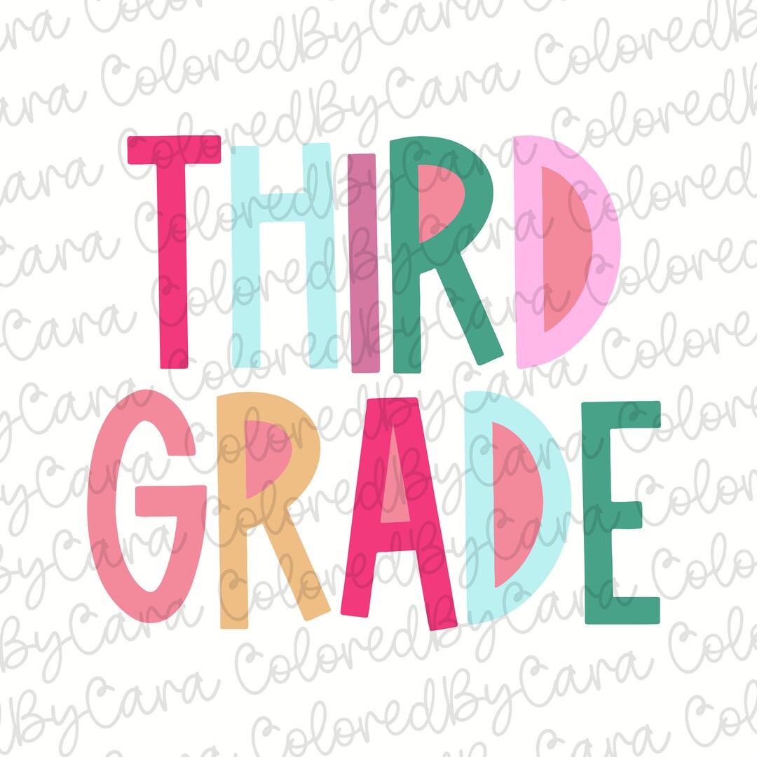 Third Grade PNG/ Back to School Png/ Elementary Png/ School Png/ School ...