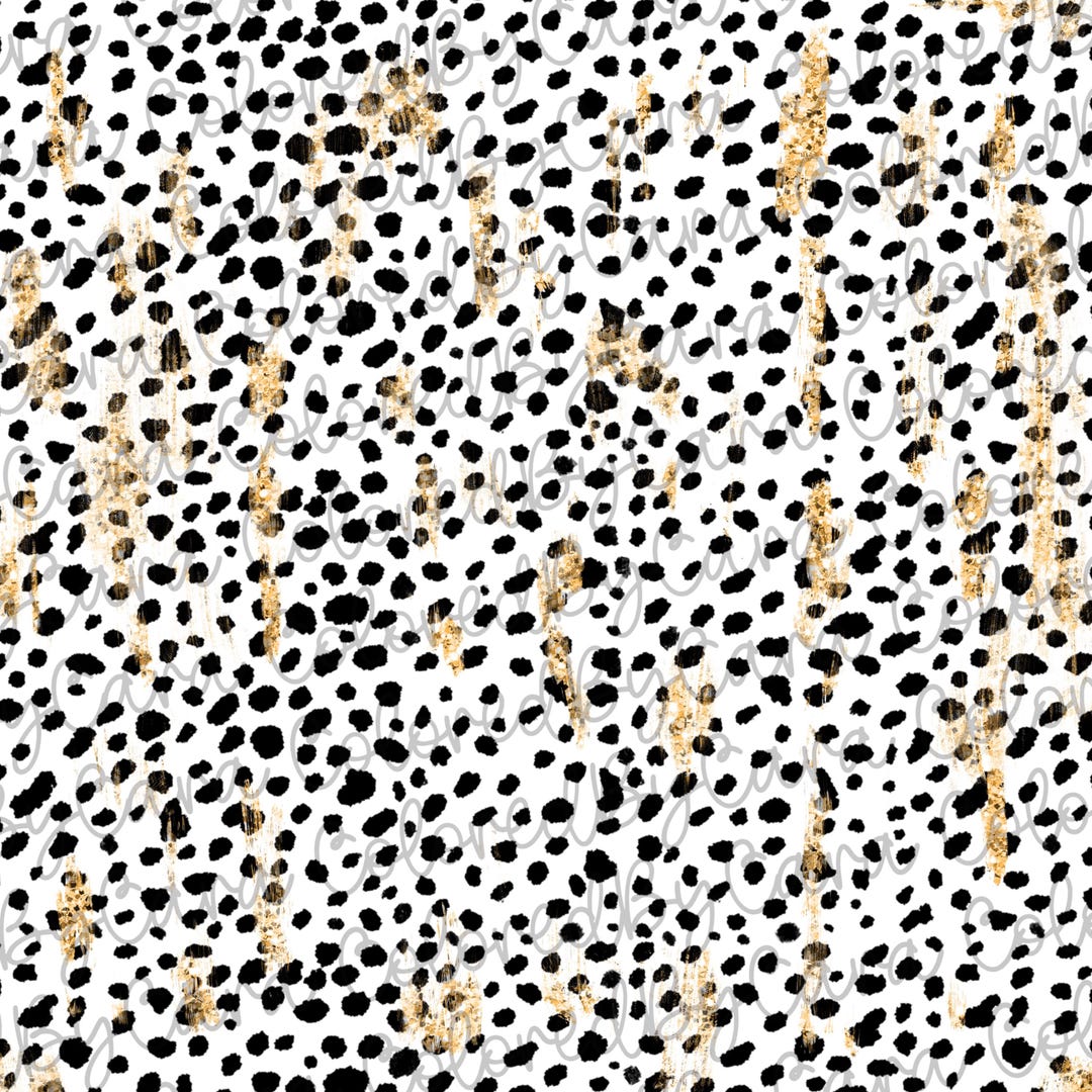 Dalmatian With Glitter Brushstrokes Seamless Pattern/ Digital Paper ...