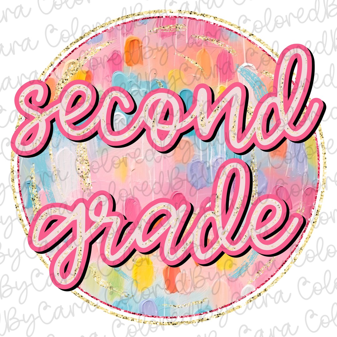 Second Grade PNG/ Back to School Png/ Elementary Png/ School Png ...