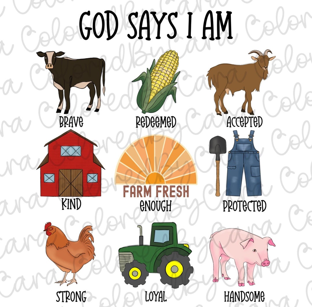 God Says I Am Farmer/ God Made a Farmer Png/ God Says I Am Png/ Farm ...