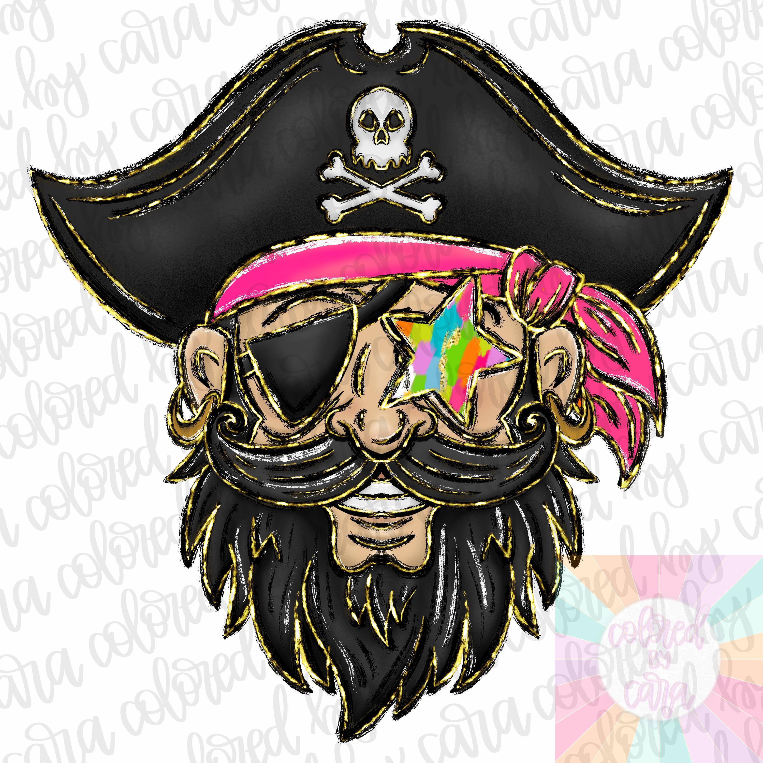 Pirates Preppy Neon Mascot Coquette Png Girls Preppy Pirate Design Dtf ...