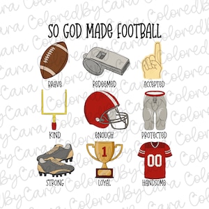 God Says I Am Footballpng/ Youth Football Png/ Football Sublimation ...