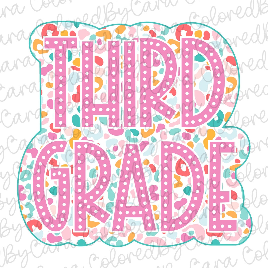 Third Grade PNG/ Back to School Png/ Elementary Png/ School Png/ School ...